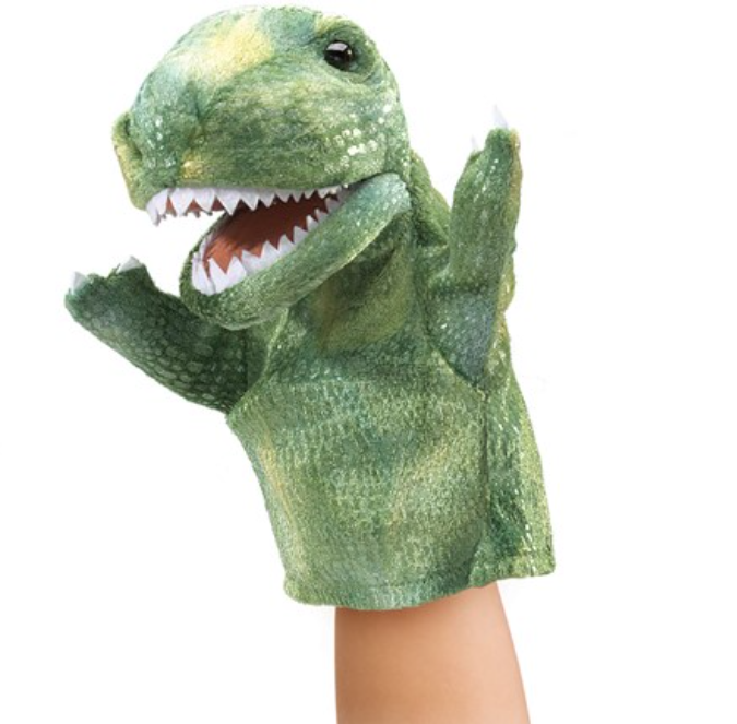 Little T-Rex Puppet – Curiosity Corner at Scott Family Amazeum