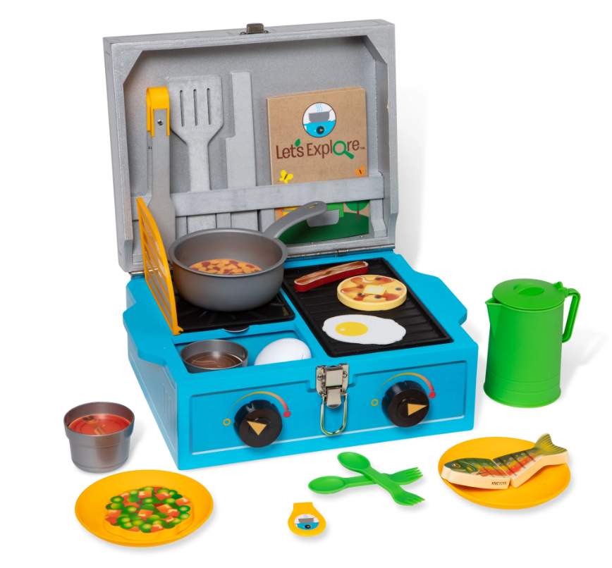 Let's Explore Wooden Camp Stove Play Set – Curiosity Corner at Scott ...